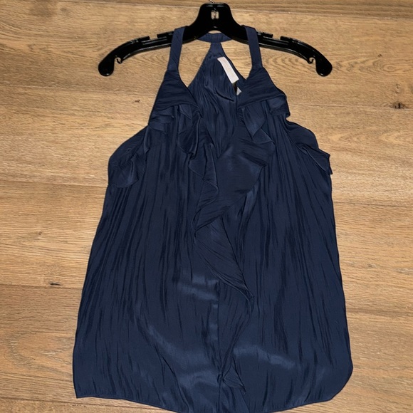 Ramy Brook | Tops | Ramy Brook Finley Ruffle Front Racerback Silk ...